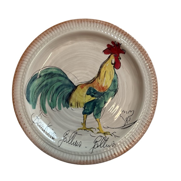 Pottery Barn | Dining | Pottery Barn Rooster Ceramic Plate | Poshmark